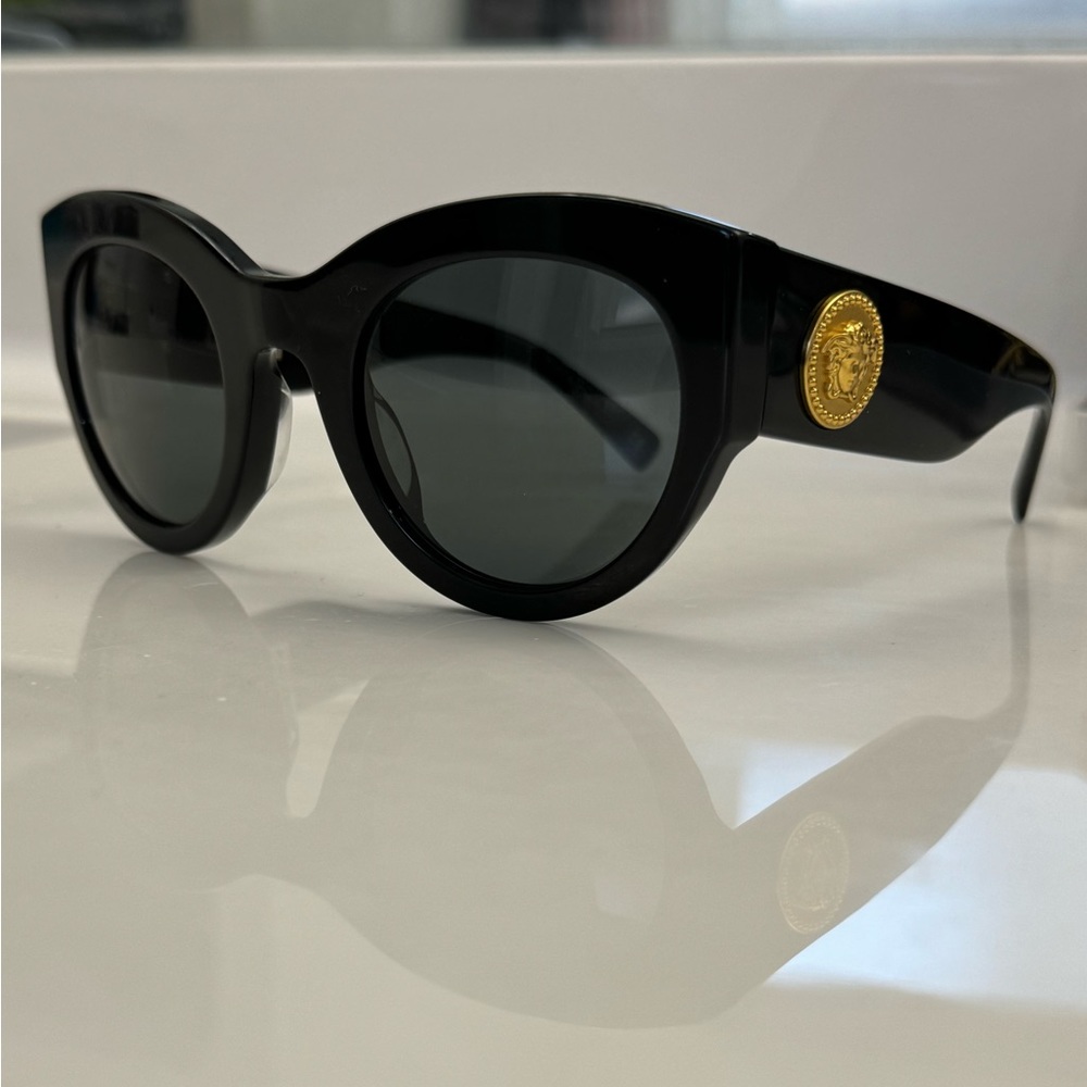 Versace Tribute Collection Black Gold Sunglasses Ve 4… - Gem